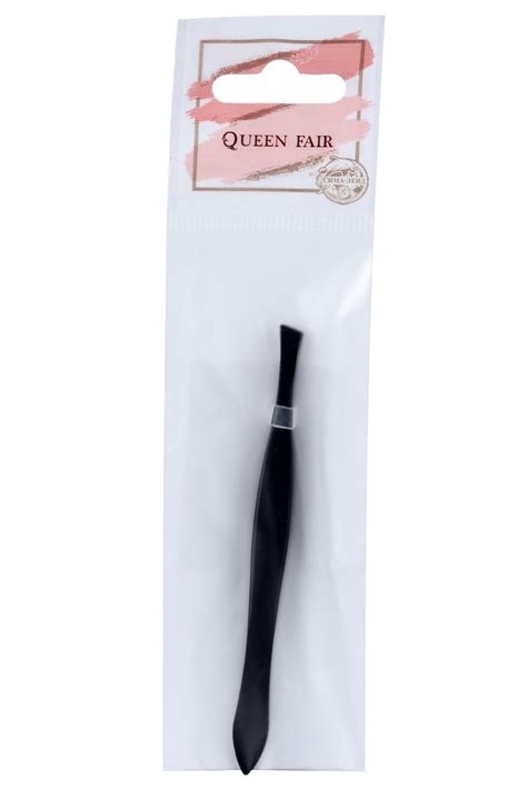 Пинцет Queen fair скошенный узкий 8,5 см цвет черный – купить по цене ...