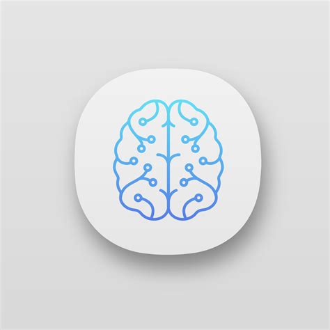 Ai App Icon Ui Ux User Interface Digital Brain Artificial Intelligence Neurotechnology