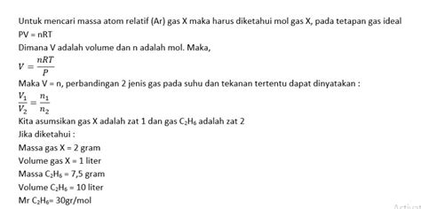 Pada Suhu Dan Tekanan Tertentu 2 Gram Gas Xz Mempu