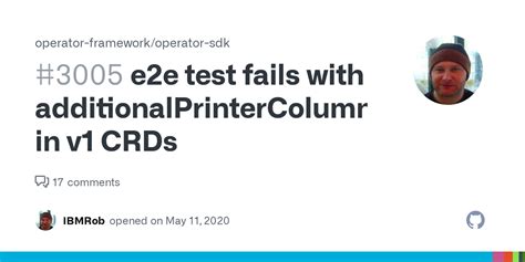 e2e test fails with additionalprintercolumns in v1 crds · issue 3005
