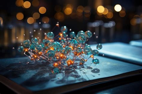 Premium Ai Image Molecular Atom Quantum Physics