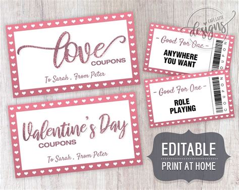 Sexy Naughty Coupons Valentine S Love Sex Coupons Etsy