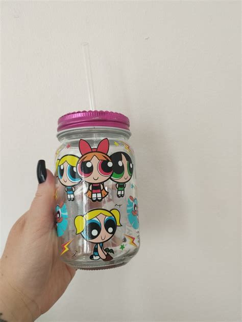 Powerpuff Girls Glass Etsy