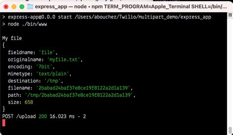 Node jsからExpressへファイルのアップロードを処理する方法 Twilio