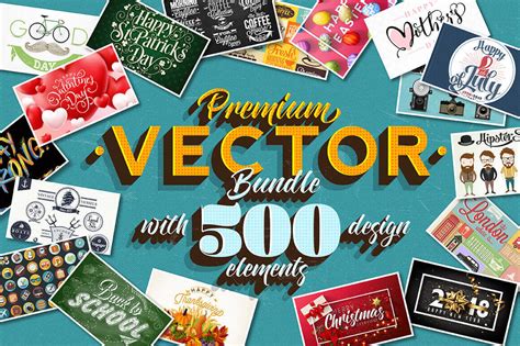 Premium Vector Bundle With 500 Design Elements Only 25 Business