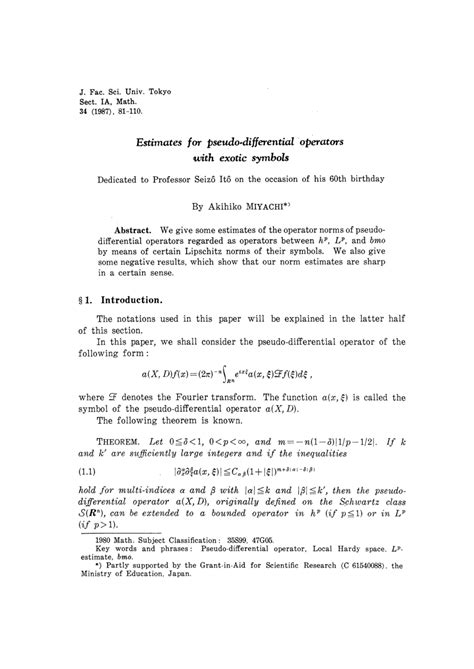 Pdf Estimates For Pseudo Differential Operators With Exotic Symbols