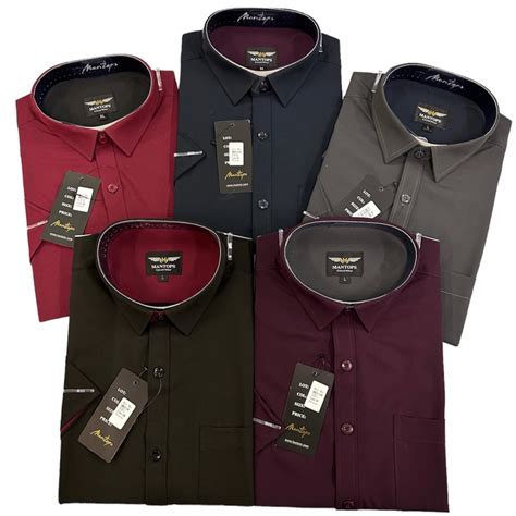 （l 9xl Baju Kemeja Lelaki Pendek Big Size Short Normal Cutting