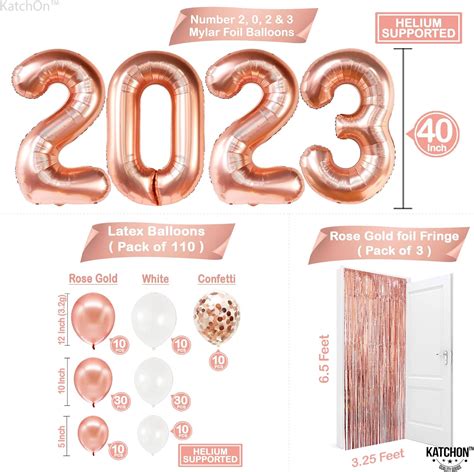 KatchOn Rose Gold Congrats Grad Balloons 16 Inch With Rose Gold