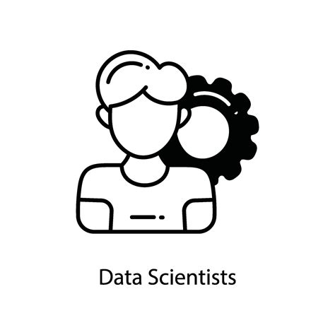 Data Scientists Doodle Icon Design Illustration Networking Symbol On