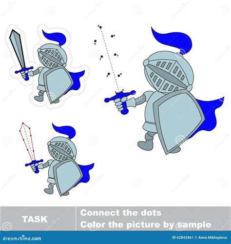 Vector Numbers Game Knight To Be Traced Stock Vector Illustration
