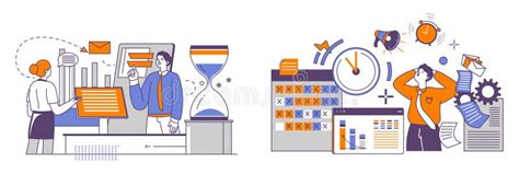 Office Productivity And Management Tools Stock Illustration Illustration Of Project Office