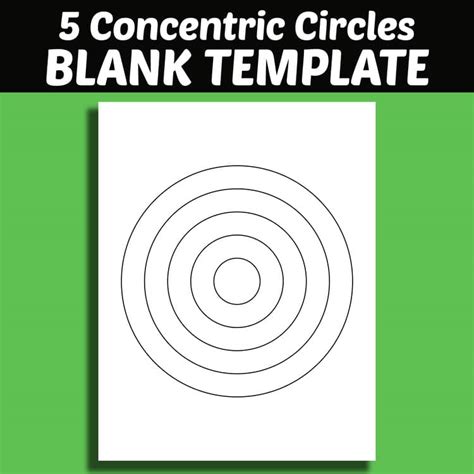 5 Concentric Circles Blank Template Printable By Structureofdreams