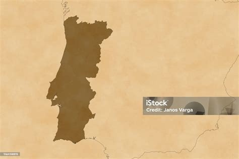 ポルトガル古い紙国境のみのヨーロッパ地図シリーズ アイデアのベクターアート素材や画像を多数ご用意 アイデア イラストレーション