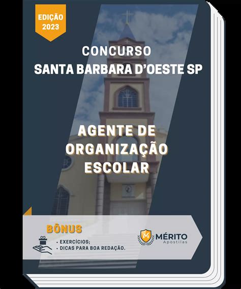 Apostila Agente De Organização Escolar Concurso Santa Barbara Doeste