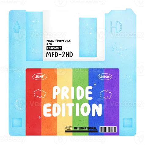 Watercolor Pride Floppy Disk Illustration 47307351 Png