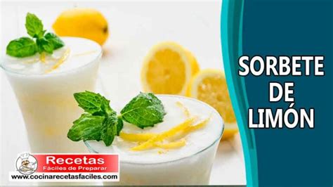 Receta de sorbete de limón