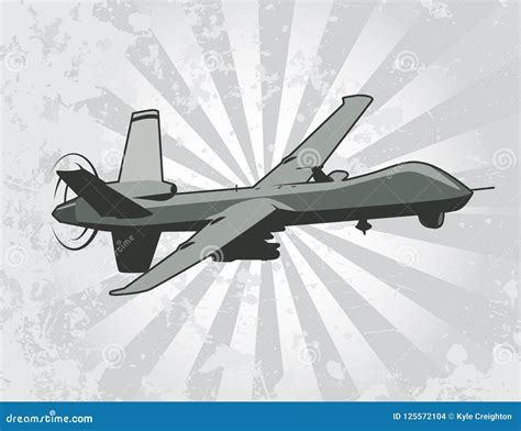 Unmanned Aerial Vehicle Vector Illustration Stock Vector Illustration