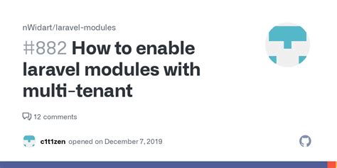 How To Enable Laravel Modules With Multi Tenant Issue 882 NWidart