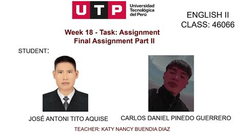 Week 18 Task Assignment Final Assignment Part Ii Youtube