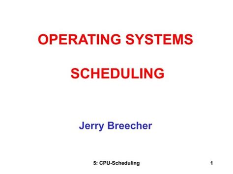Chapter 5 Cpu Schedulingppt