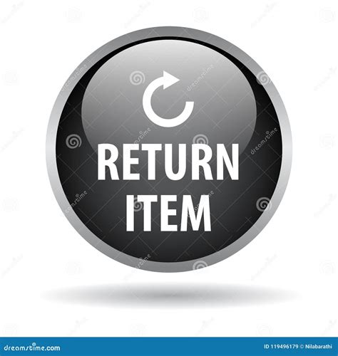 Return Item Web Button Stock Illustration Illustration Of Detail