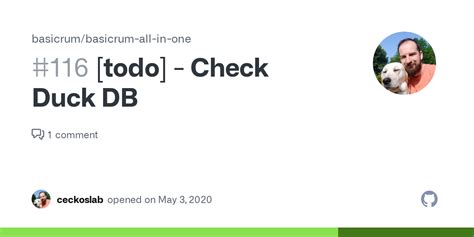 Todo Check Duck Db Issue Basicrum Basicrum All In One Github