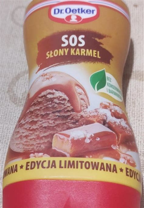 Sos Słony karmel Dr Oetker kalorie kJ a nutriční hodnoty