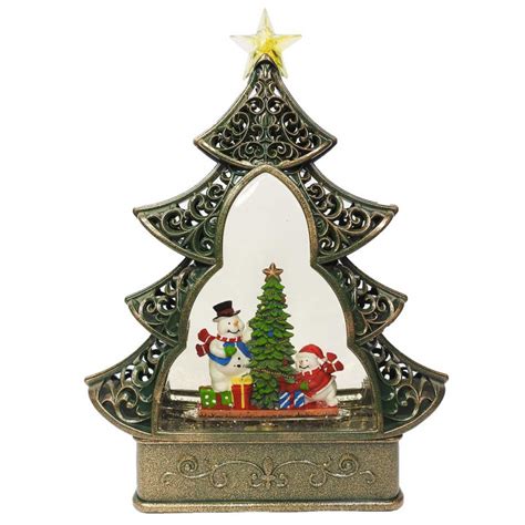 Декоративний музичний світильник Ялинка зі снігом 21019 купити в Україні 【Умнички Тойс】
