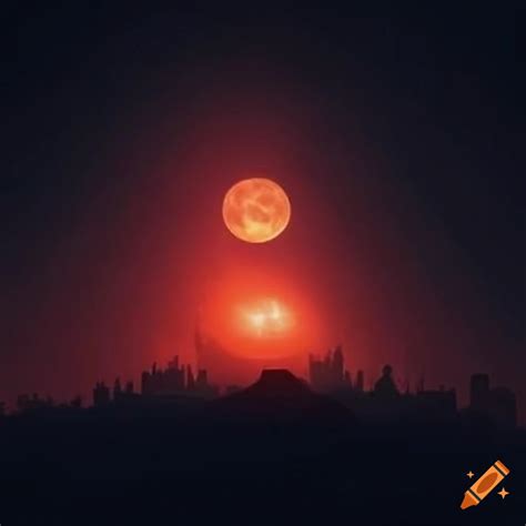 Red Flaming Asteroid In The Nighttime Sky On Craiyon