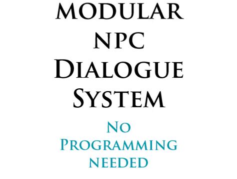 Simple Modular Dialogue System No Coding Needed Systems Unity Asset Store