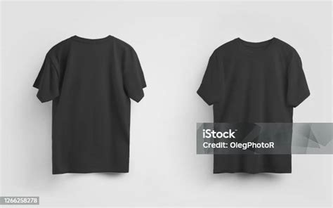 Mockup Kaos Hitam Pria Tampilan Depan Dan Belakang Pakaian Kosong Untuk