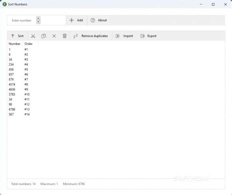Sort Numbers Download Softpedia