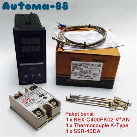 Jual Gae99 Rex C400 Ssr 40a Sensor Thermocouple Type K Pid Temperature Controller Shopee Indonesia