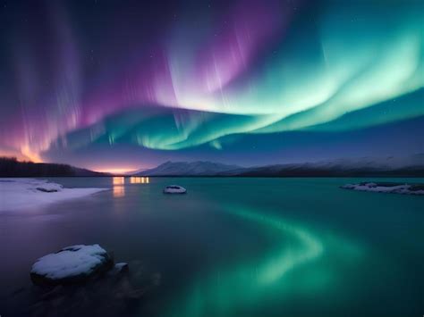 Premium Ai Image Long Exposure Photography Aurora Dramatic Light