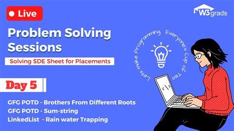 Day5 Live Problem Solving Sessions Solving SDE Sheets For Placements