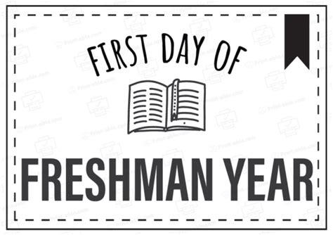 First Day Of Freshman Year Sign Printable Print