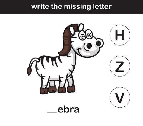 Premium Vector Write The Missing Letterillustration Vector