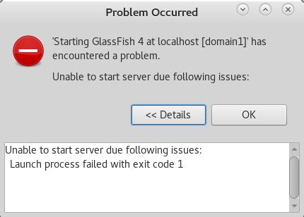 Error Creating Bundle Cache When Starting GlassFish 4 In Eclipse Linux