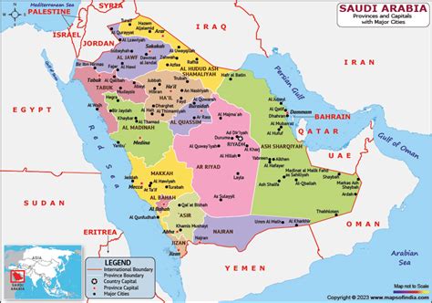 Saudi Arabia Political Map With Capital Riyadh National 51 Off