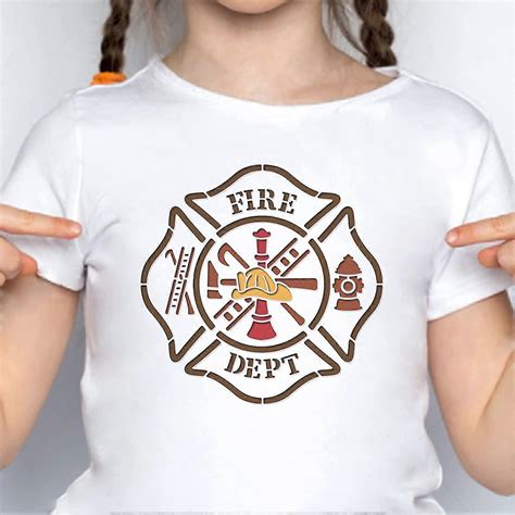 1pc Fire Department Stencil 12x12 30x30cm Maltese Cross Stencil With
