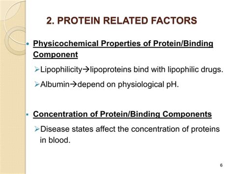 Factors Affecting Protein Binding Of Drugs Ppt