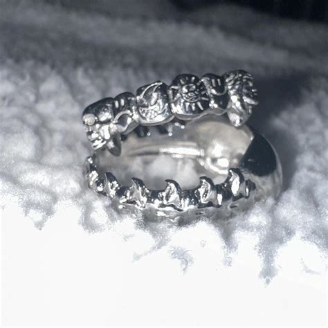 Flooded Grill Ring Size 9 Stainless Steel Depop