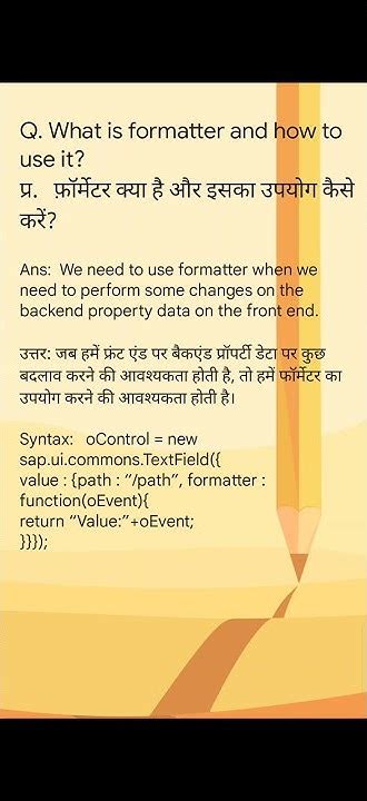 Formatter And Its Use In Sapui5 Video Videos Technology Technogamerz Sap Tech Viral