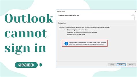 An Encrypted Connection To Your Mail Server Is Not Available Youtube