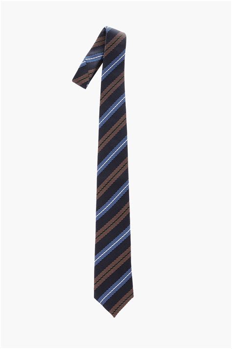 Corneliani Regimental Striped Kipper Tie Men Glamood Outlet