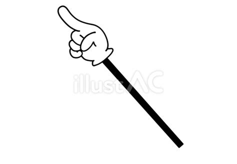 Free Vectors Pointing Stick 1 Black