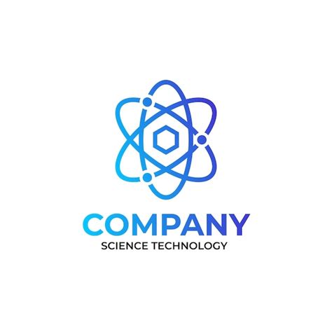 Atom Science Technology Logo Premium Vector