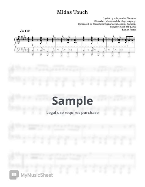 KISS OF LIFE Midas Touch Sheets By Lunar Piano