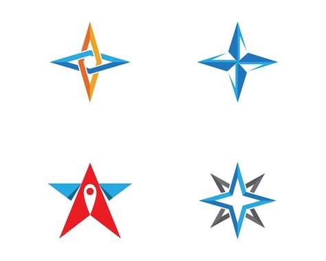 Modelo De Logotipo Compass Vetor Premium