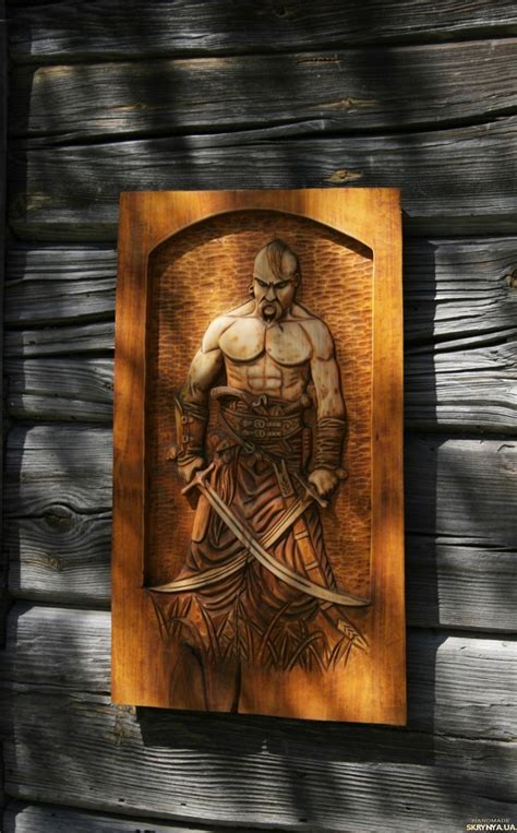 Купити Картина з дерева Козак характерник Skrynya Ua